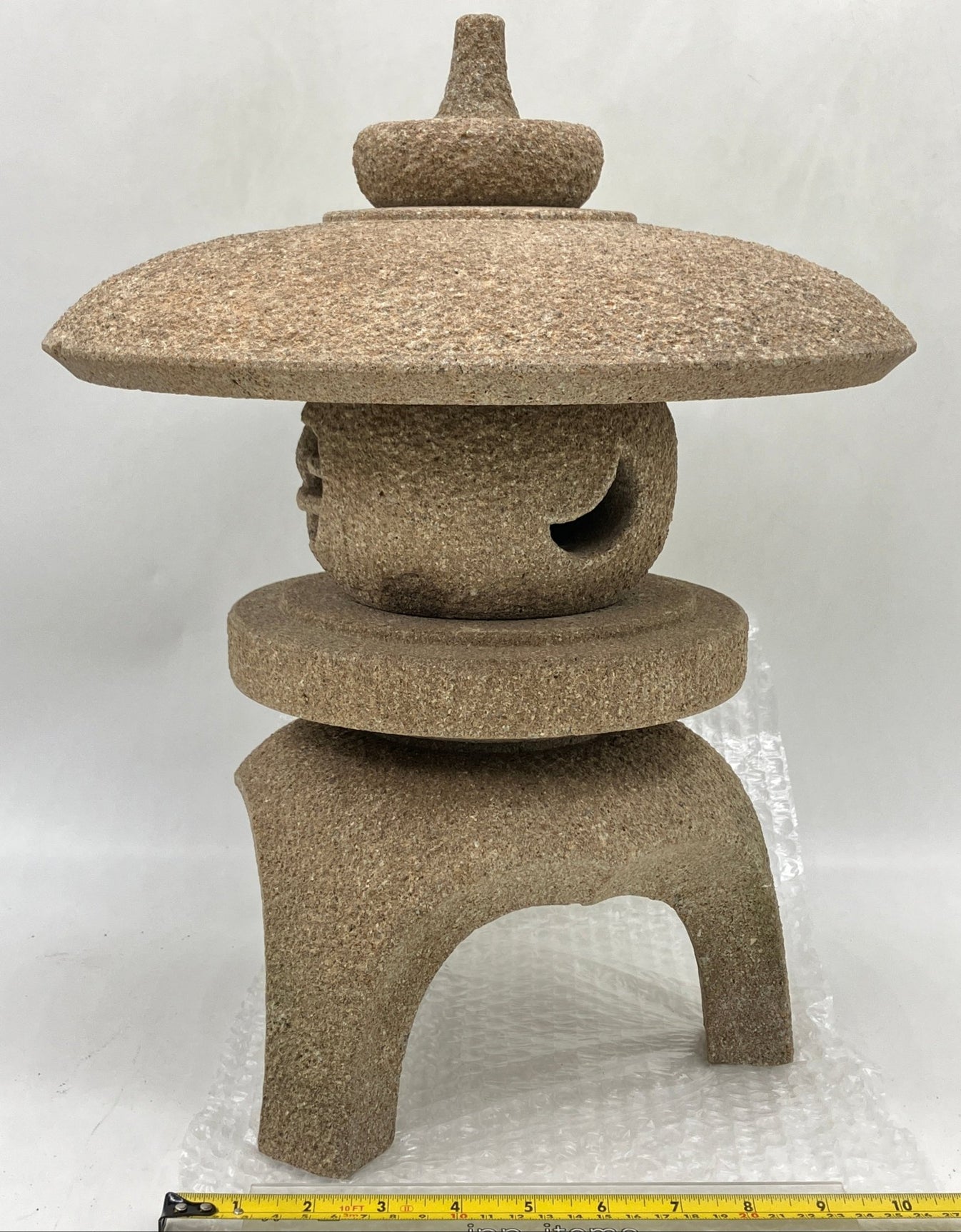 Brown Stone Lantern Kodai Yukimi Tourou Tuff Stone Handmade Japanese G ...