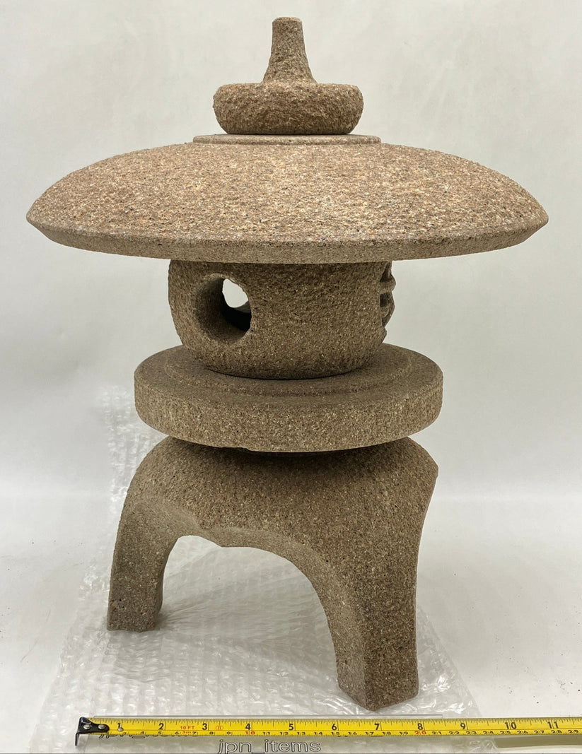 Brown Stone Lantern Kodai Yukimi Tourou Tuff Stone Handmade Japanese G ...