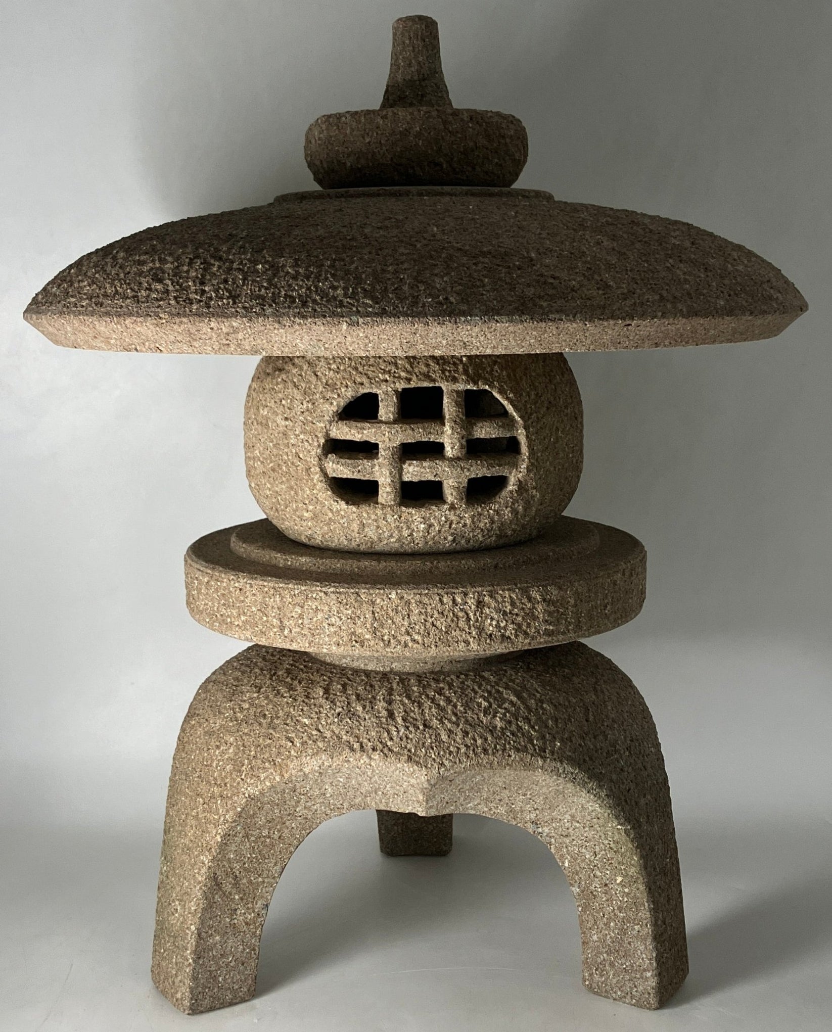 Brown Stone Lantern Kodai Yukimi Tourou Tuff Stone Handmade Japanese G ...