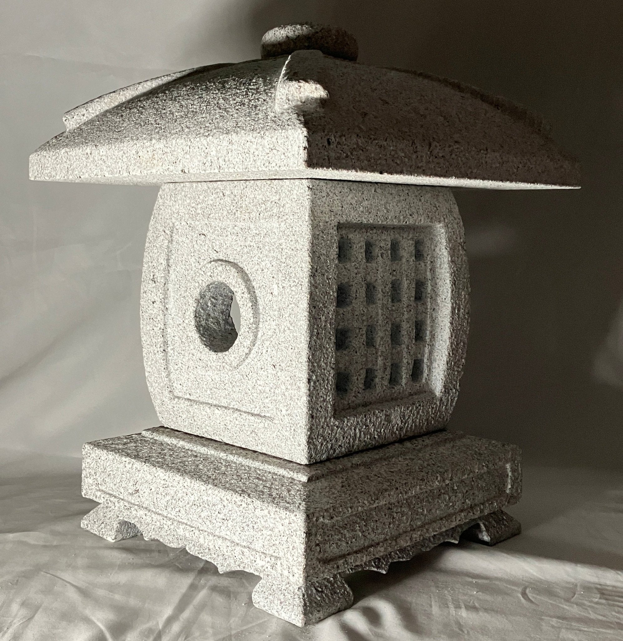 Zen Gray Stone Lantern Tenkachaya Tourou Granite Japanese Garden Ornam ...